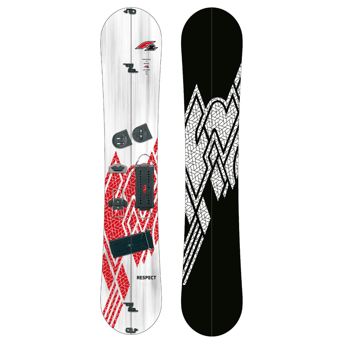 F2 Snowboard Respect + Voile & Skins 168cm Splitboard Weiss – Sale – F2 ...